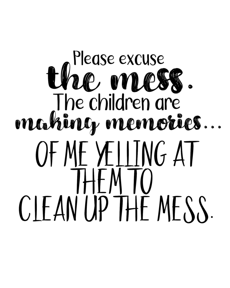 Please Excuse the Mess! - LifeInscribed.com