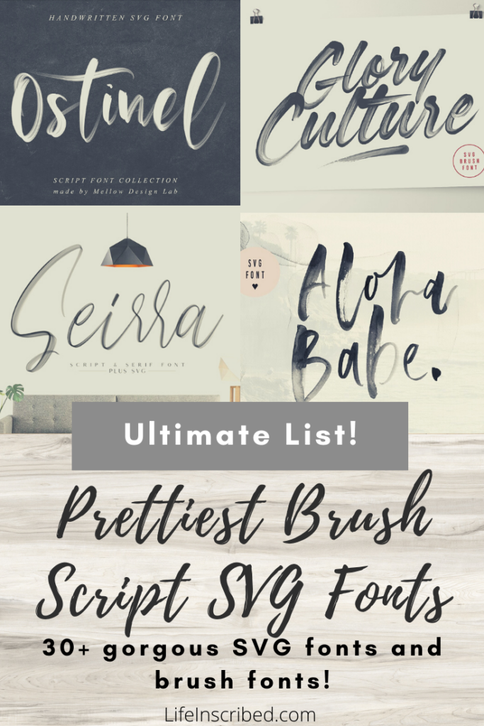 Ultimate List! 30+ of the Prettiest Brush Script SVG Fonts ...
