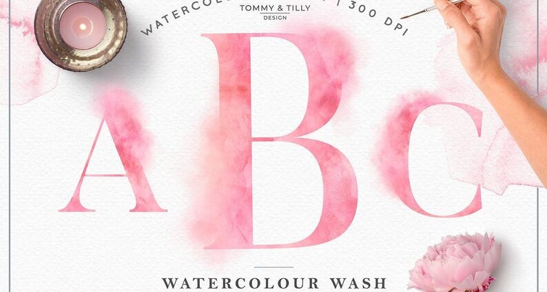 Ultimate List! 60+ Colorful Watercolor Alphabet Clipart - LifeInscribed.com