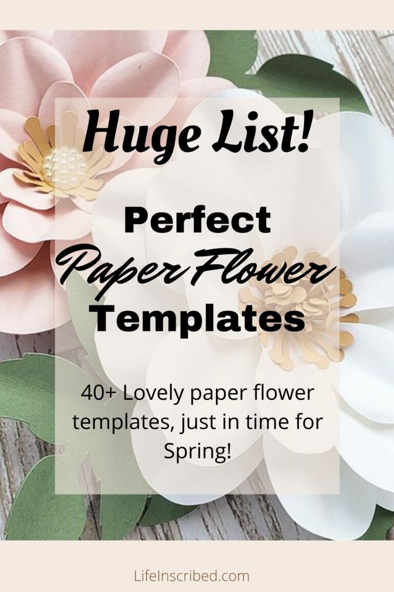 Ultimate List! 40+ Perfect Paper Flower Templates - LifeInscribed.com