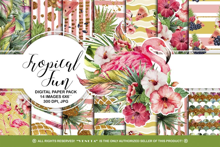 Ultimate List! 40+ Cheerful Tropical Digital Papers - LifeInscribed.com