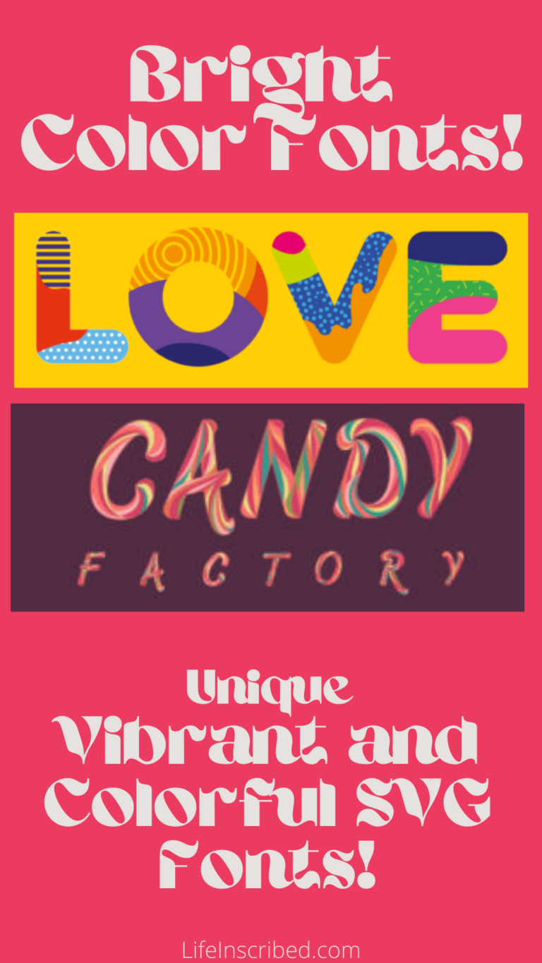Huge List! 20+ Unique Bright Color Fonts - LifeInscribed.com